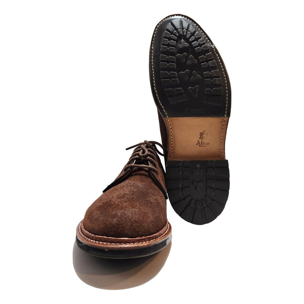 Alden 9474C Plain Toe Blucher Tobacco Reverse Chamois - MILWORKS