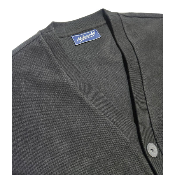 Milworks Fieldhouse Collegiate Cardigan Black - MILWORKS