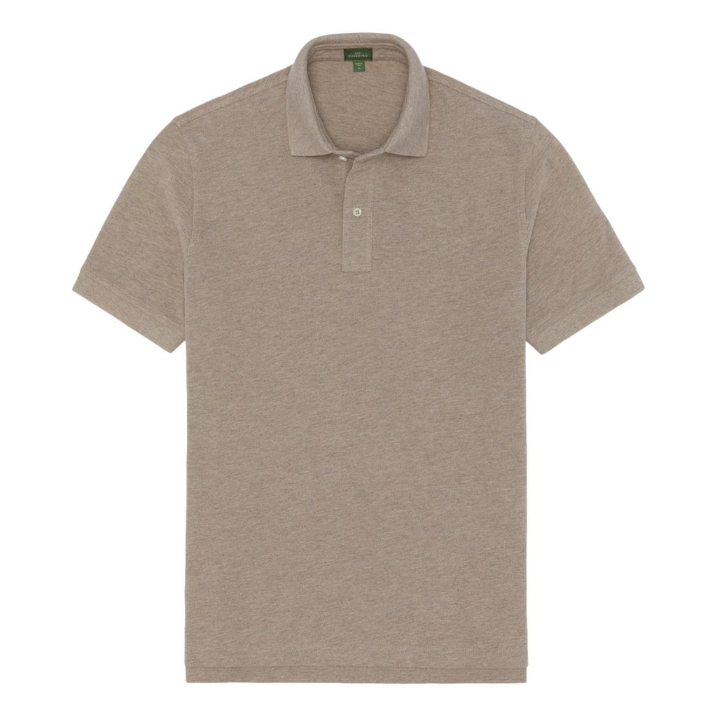 Sid Mashburn Short-Sleeved Polo Heather Flax Pima Pique - MILWORKS