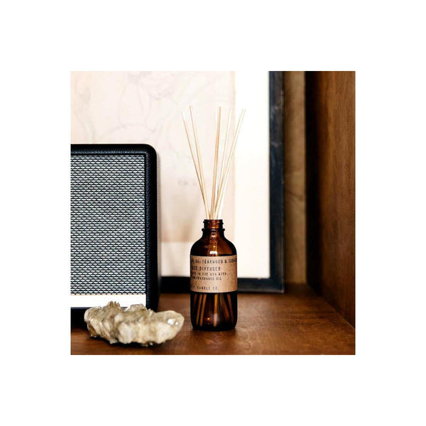 P.F. Candle Co. Teakwood & Tobacco Reed Diffuser - MILWORKS